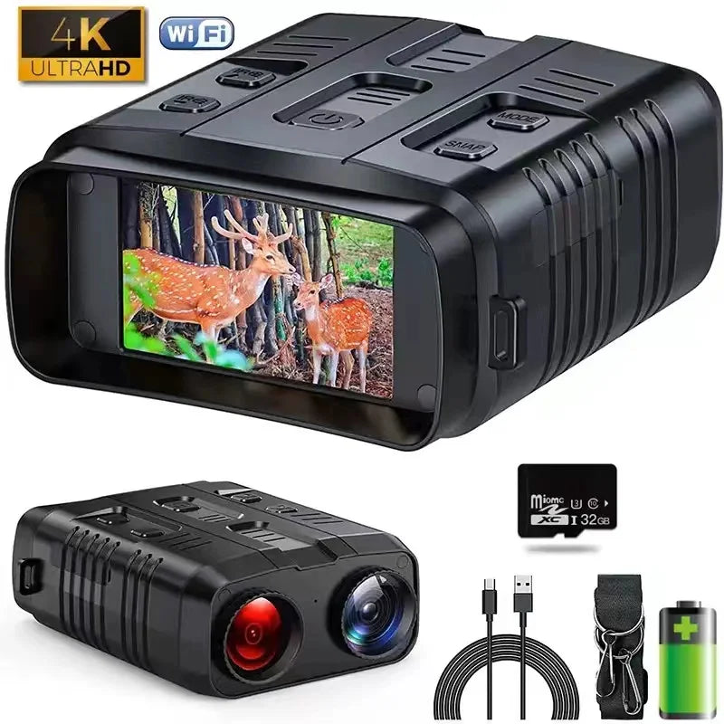 Apollo 4K Infrared Night Vision Binoculars 13X Zoom & Video Mode — TAKLITE®